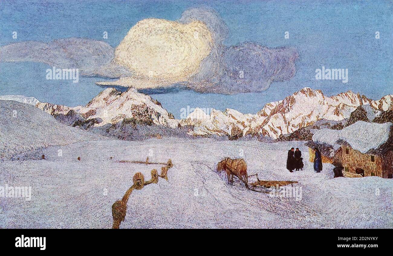 Segantini Giovanni - Alpine Triptych 3 - Death - Swiss School - 19th ...