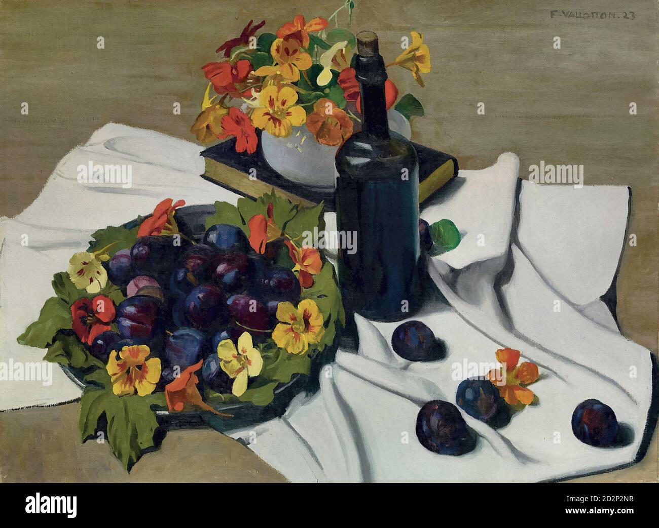 Vallotton Felix - Capucines Et Prunes - Swiss School - 19th Century ...
