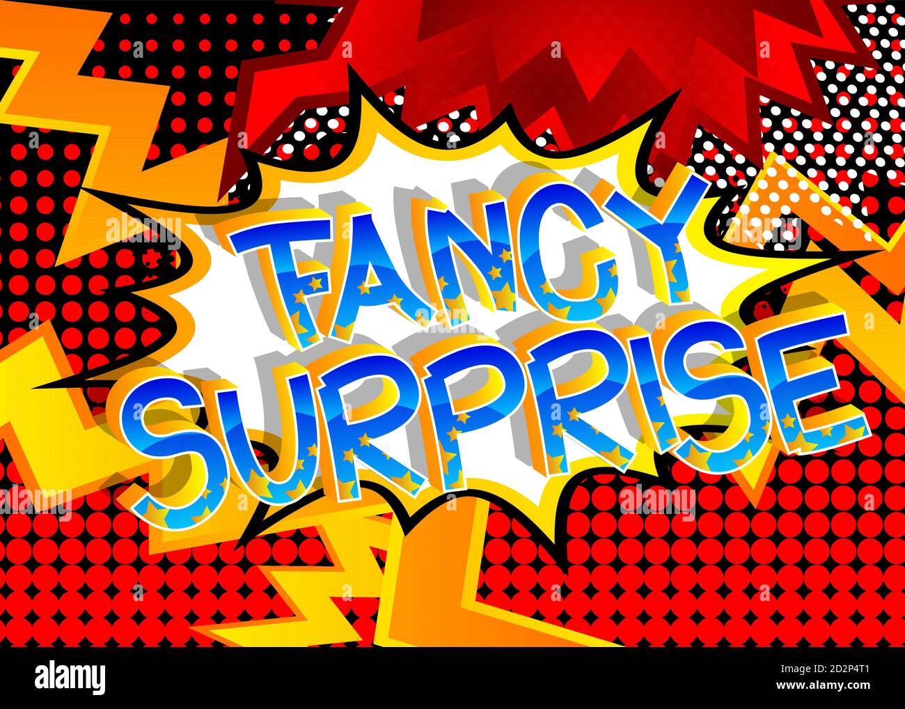 Fancy Surprise Comic book style cartoon words on abstract comics ...
