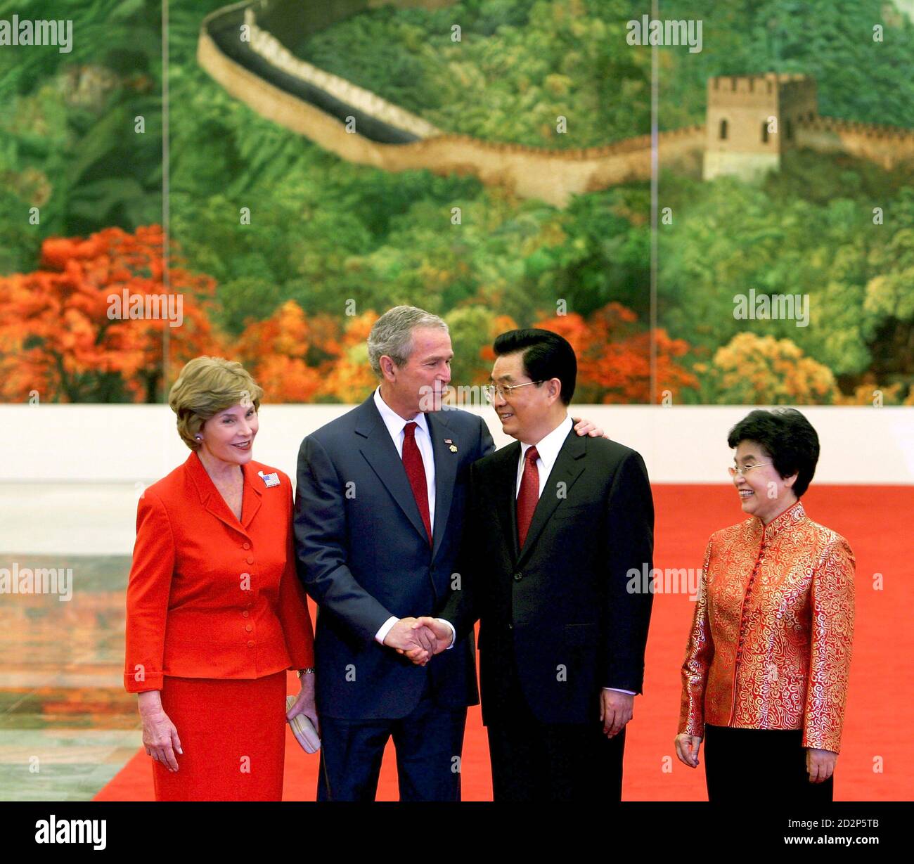 George w bush hu jintao laura hi-res stock photography and images - Alamy