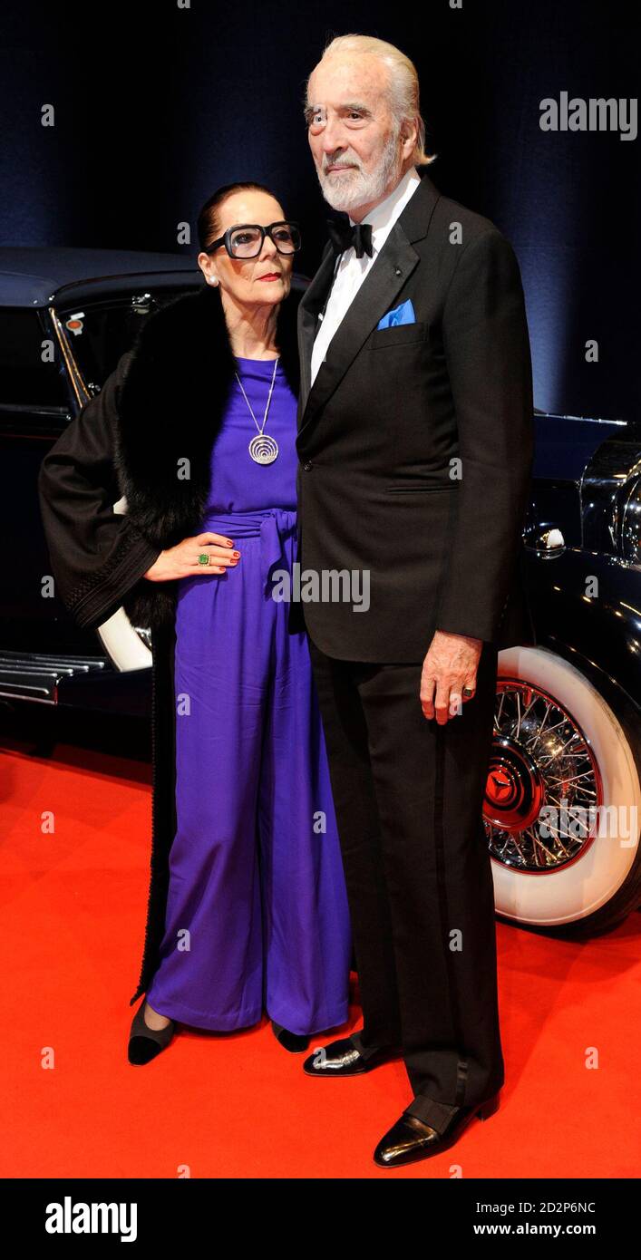 British Actor Christopher Lee Wife High Resolution Stock Photography ...