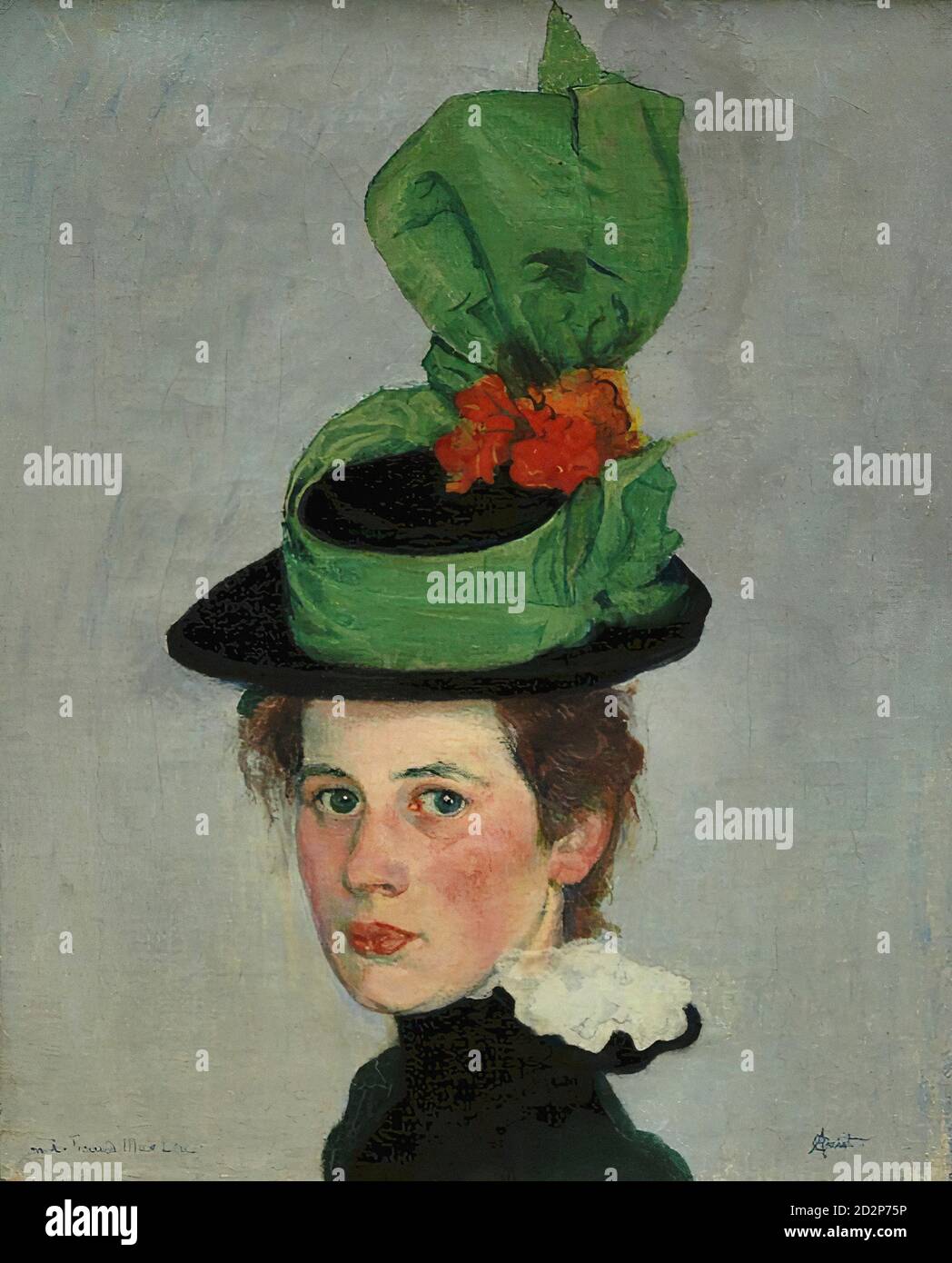Amiet Cuno - Portrait of Anna Amiet 2 - Swiss School - 19th Century ...