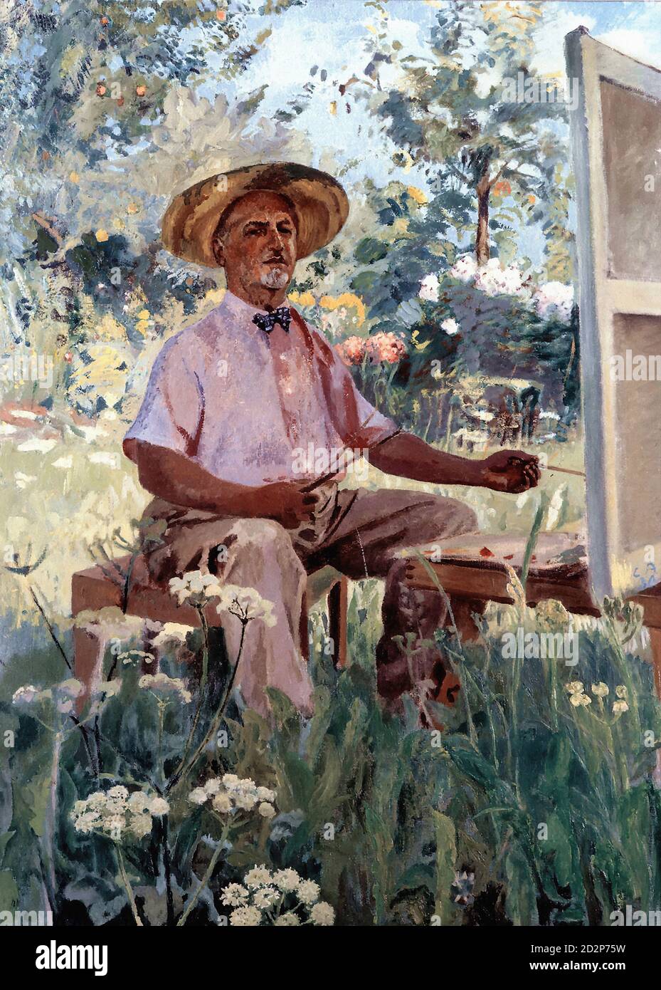 Amiet Cuno - Selbstbildnis IM Garten - Swiss School - 19th Century ...