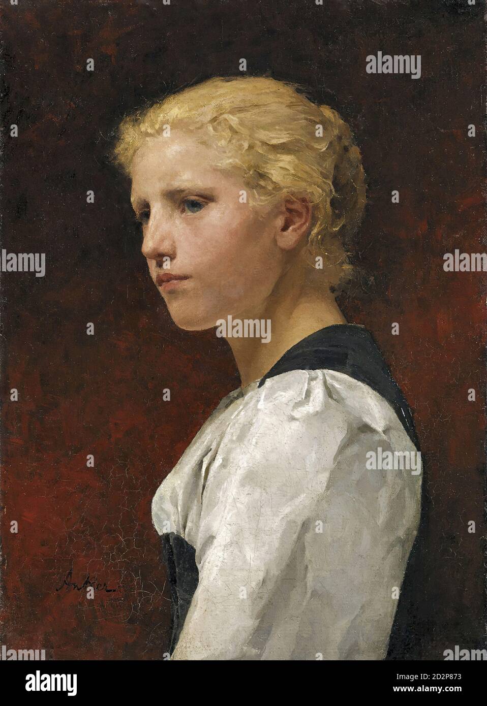 Anker Albert - Berner Mädchen - Swiss School - 19th Century Stock Photo ...