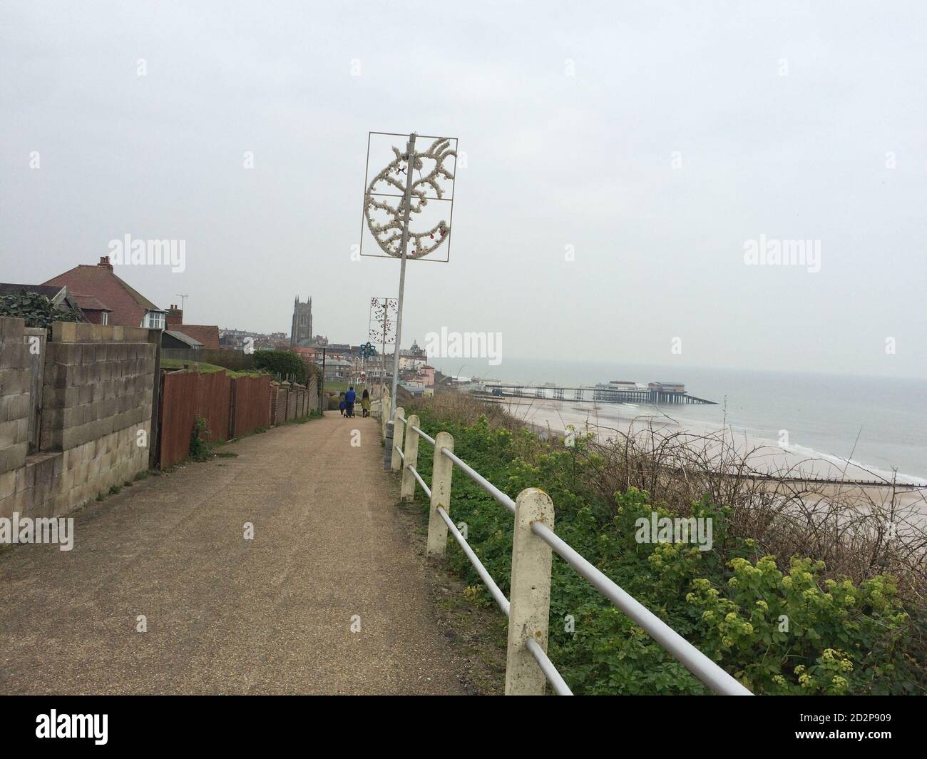 Village of Cromer, Norfolk cost, England, North sea, village from the ...