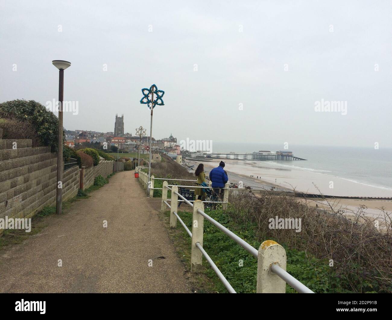 Village of Cromer, Norfolk cost, England, North sea, village from the ...