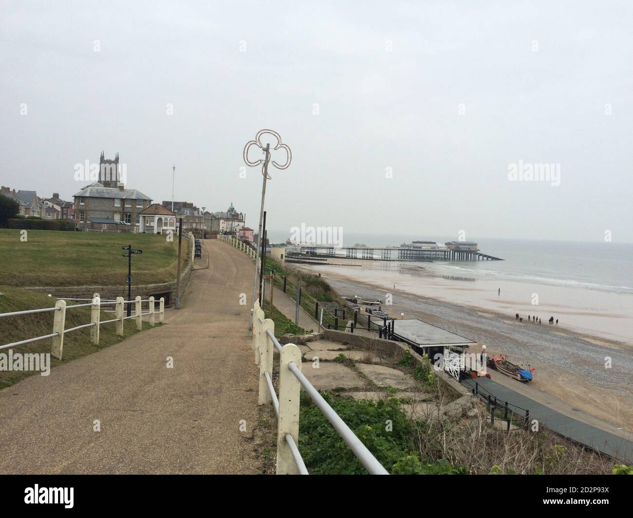 Village of Cromer, Norfolk cost, England, North sea, village from the ...