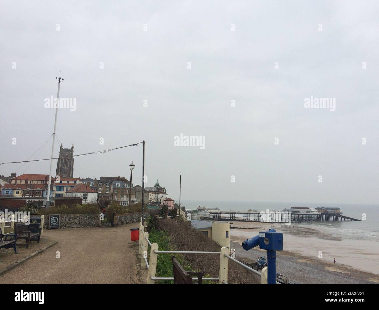 Village of Cromer, Norfolk cost, England, North sea, village from the ...