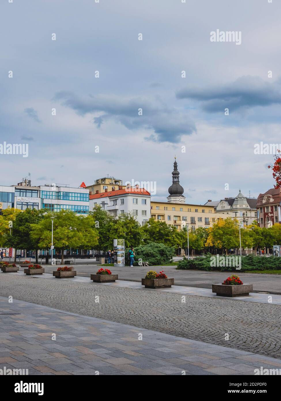 OSTRAVA / CZECH REPUBLIC - SEPTEMBER 29, 2019: Central square of ...