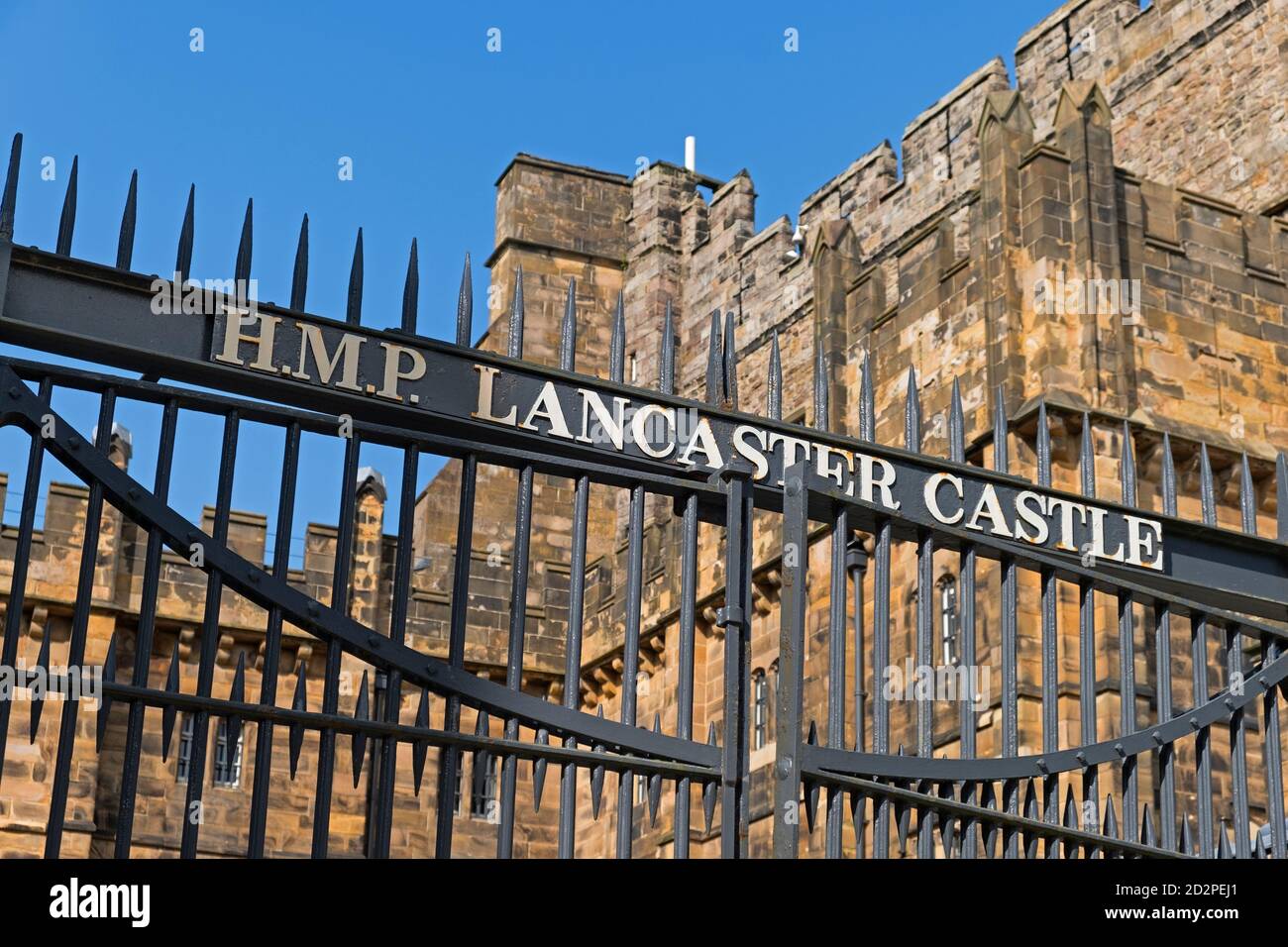 HMP Lancaster Castle. Sign. Lancashire UK Stock Photo - Alamy