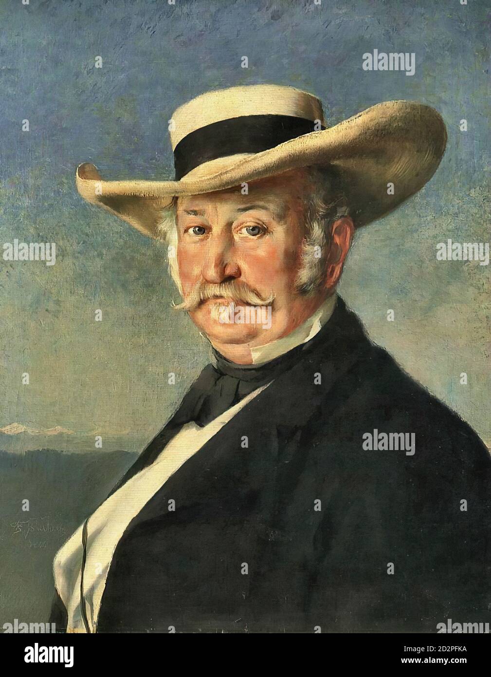 Buchser Frank - Johann August Sutter - Swiss School - 19th Century ...