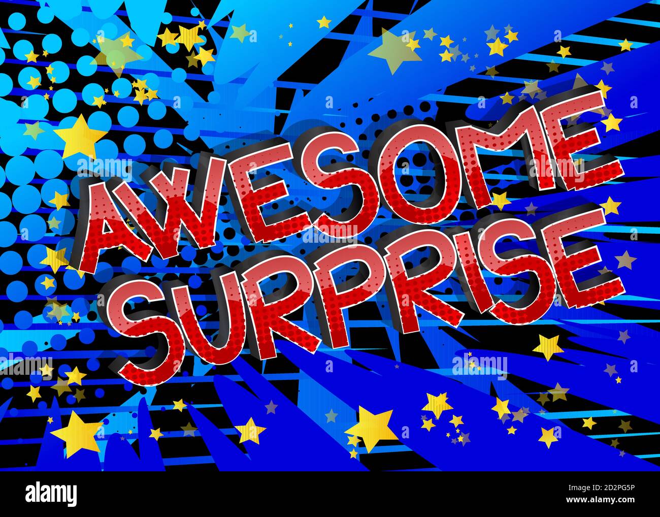 Awesome Surprise Comic book style cartoon words on abstract comics ...