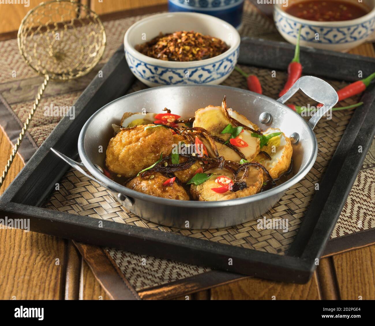 Khai luk khoei. Son-in-Law Eggs. Thailand Food Stock Photo - Alamy