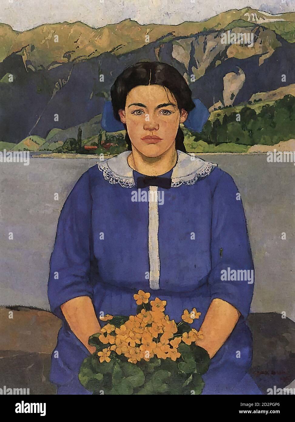 Buri Max Alfred - Bildnis Der Tochter Hedwig - Swiss School - 19th ...