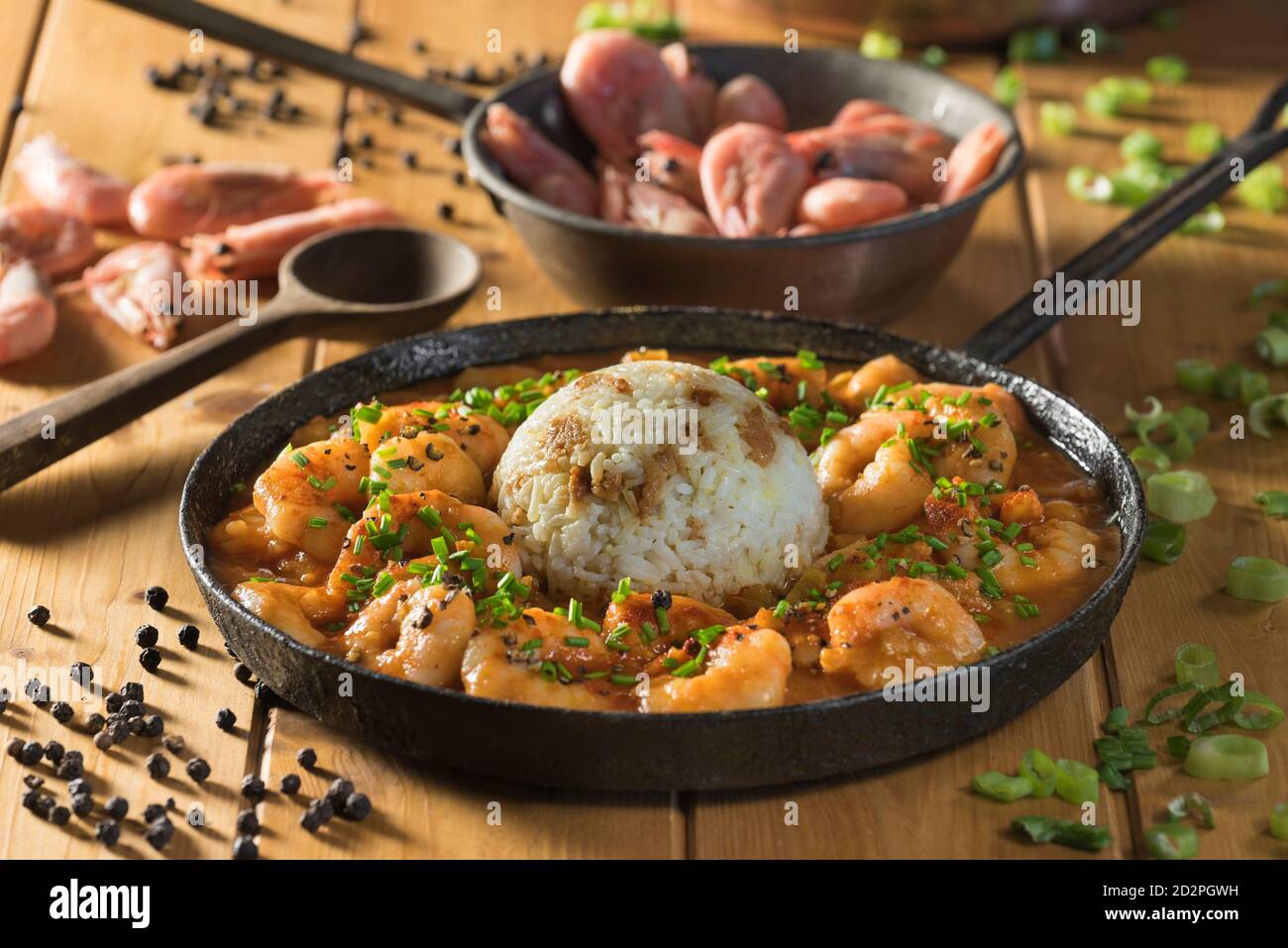 Shrimp Etouffee. New Orleans seafood stew. Louisiana Food USA Stock ...