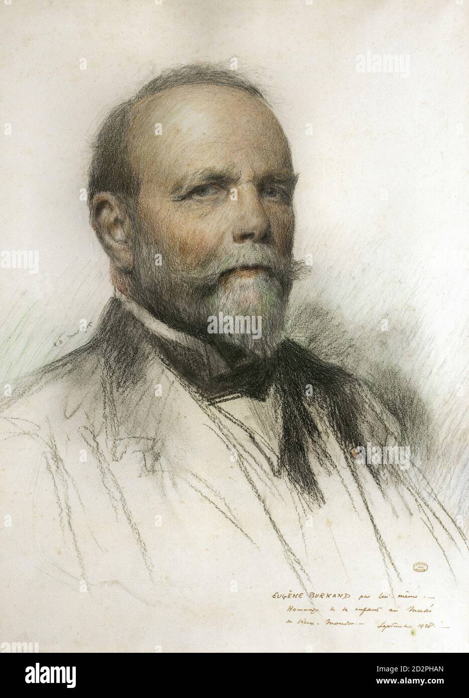 Burnand Eugene - Self Portrait - Swiss School - 19th Century Stock ...