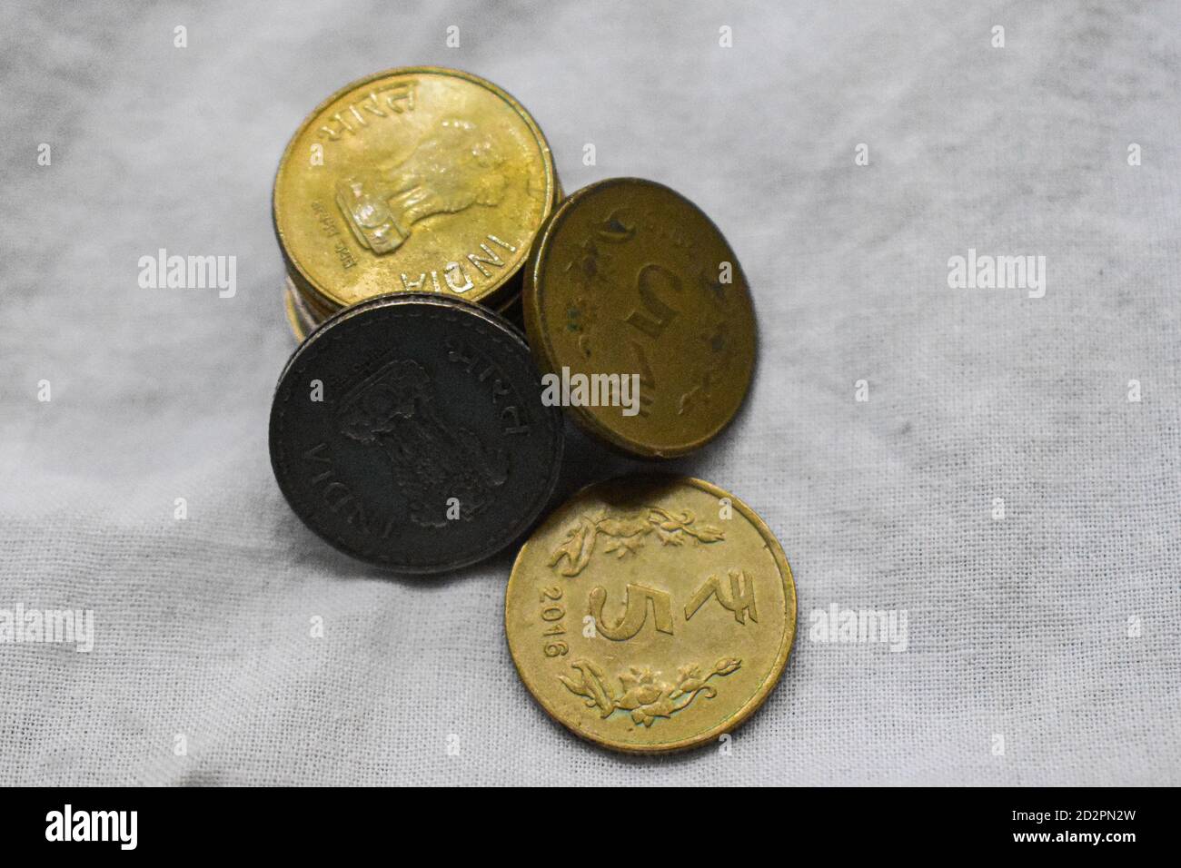 Indian rupee coins hi-res stock photography and images - Alamy