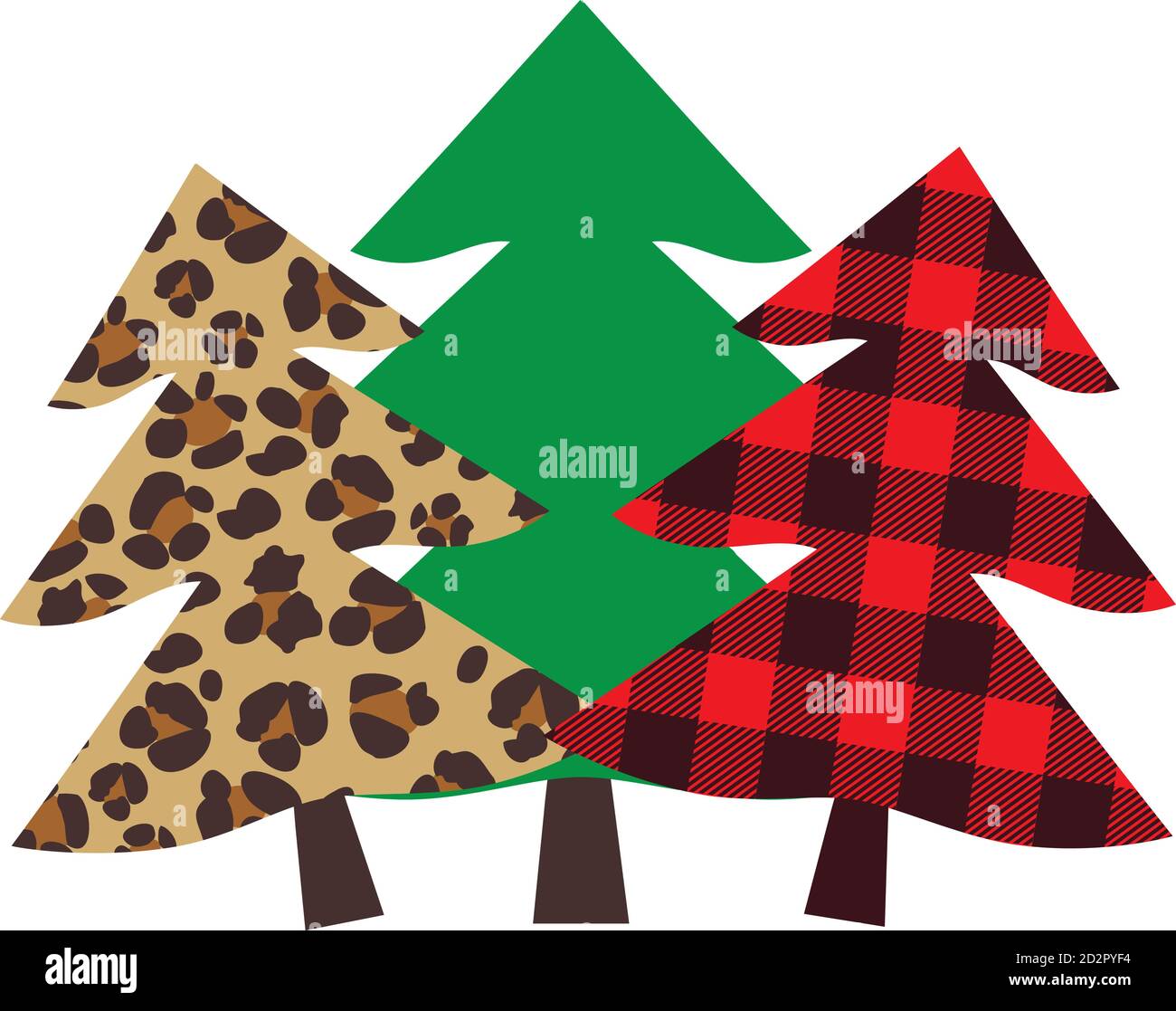 vector illustration of Christmas trees. Abstract Christmas tree holiday ...