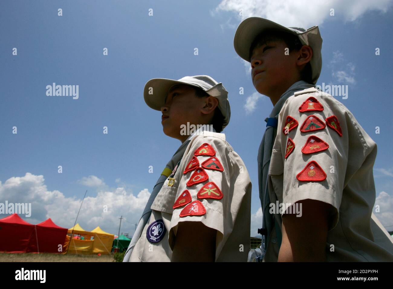 Scouts attend the 21st world scout jamboree hi-res stock photography ...
