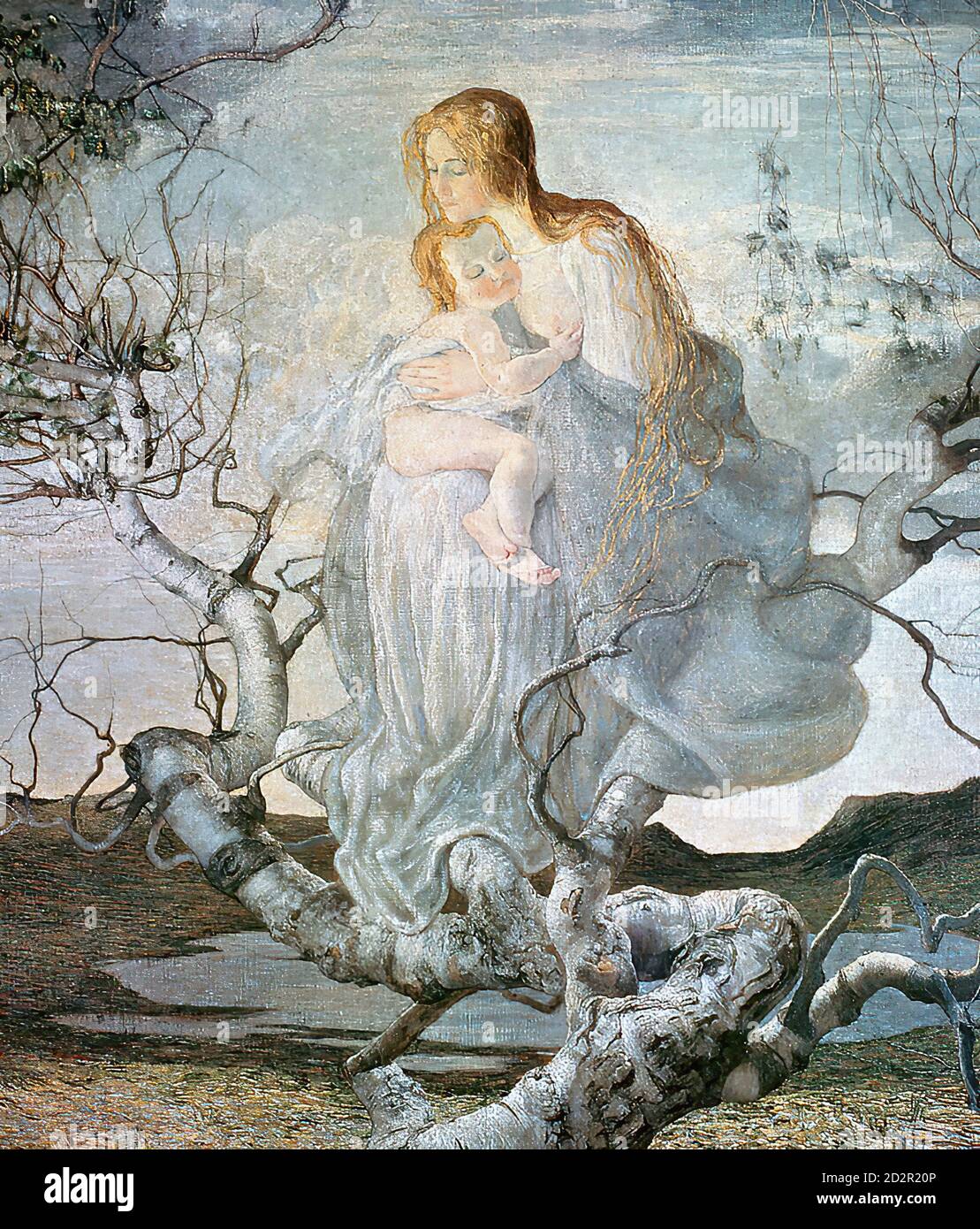 Segantini Giovanni - L 'angelo Della Vita 1 - Swiss School - 19th ...