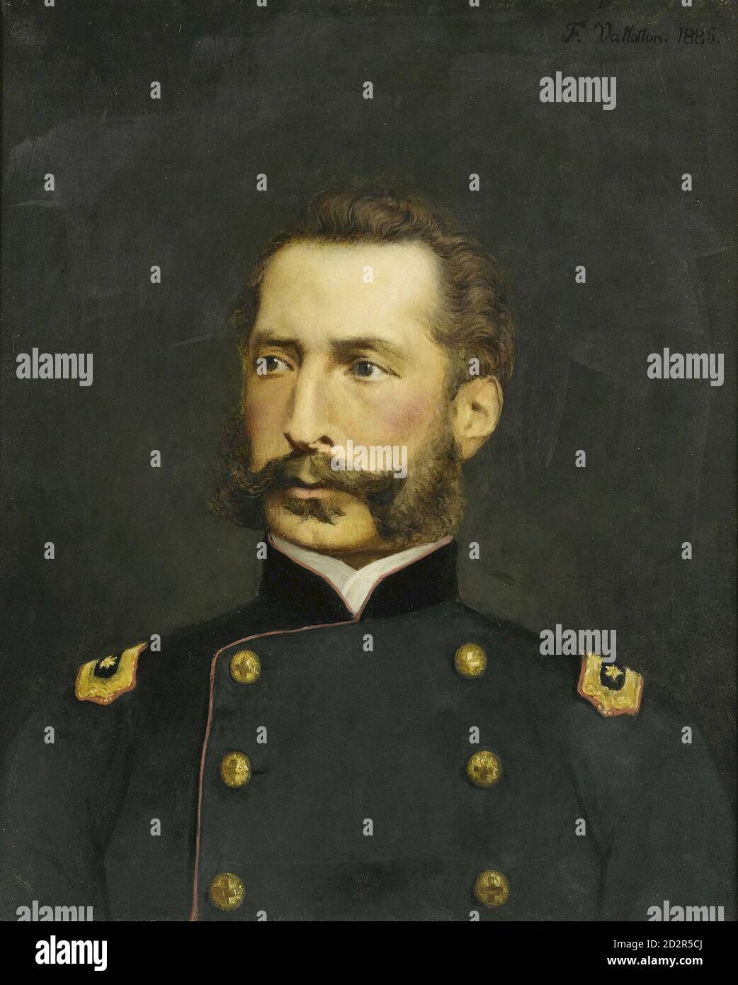 Vallotton Felix - Le Colonel Auguste Borgeaud - Swiss School - 19th ...