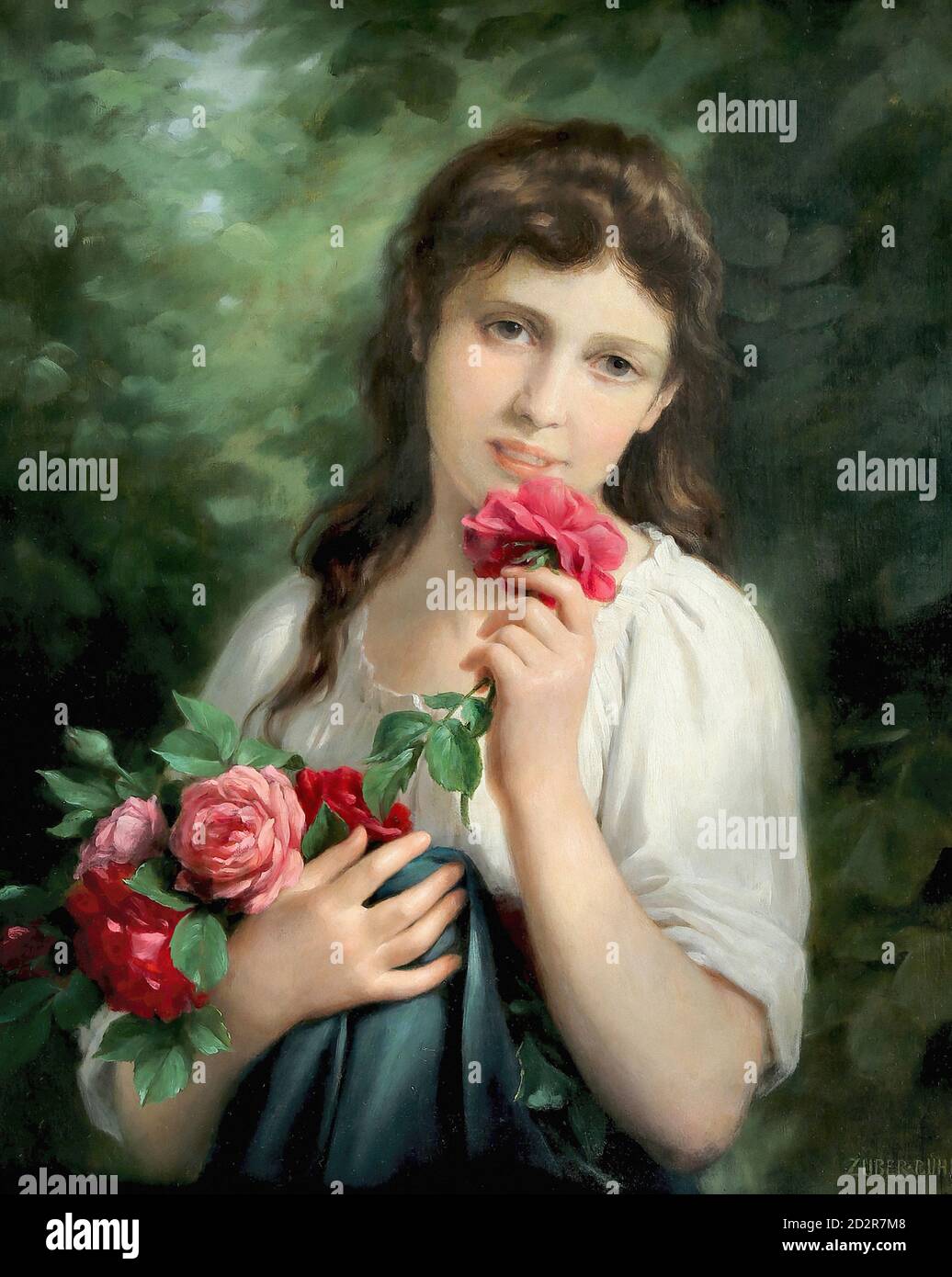 Zuber-Buhler Fritz - Summer Roses - Swiss School - 19th Century Stock ...