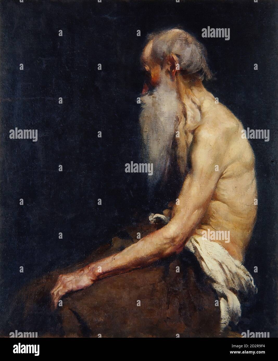 Azbe Anton - Old Man - Czech Republic and Slovakia School - 19th ...