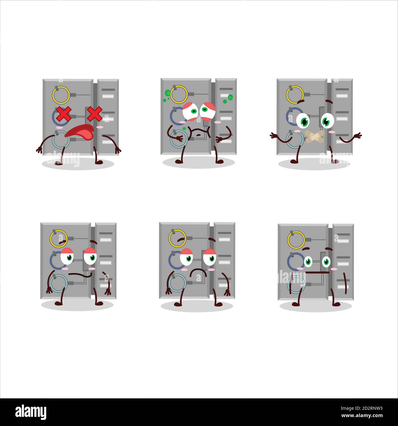 Among us task machine cartoon character with nope expression Stock ...