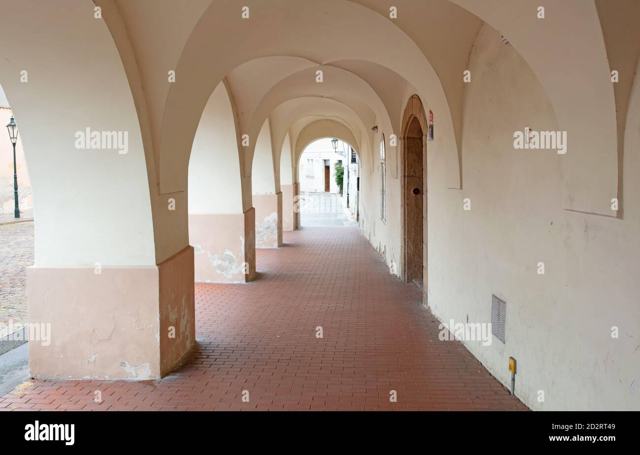 Sidewalk with a nice ceiling, streets of Prague, Europe Stock Photo - Alamy
