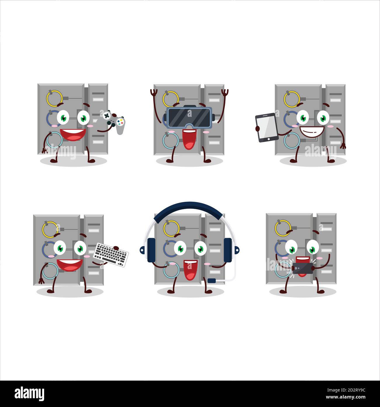 Among us task machine cartoon character are playing games with various ...