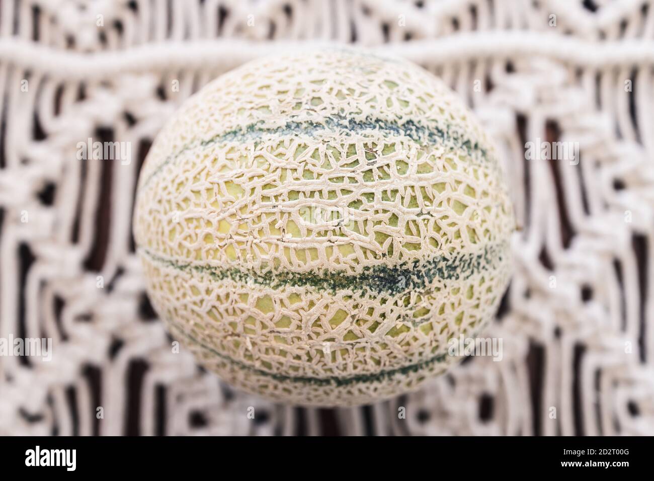 simple food ingredients concept, close-up of whole rockmelon Stock ...