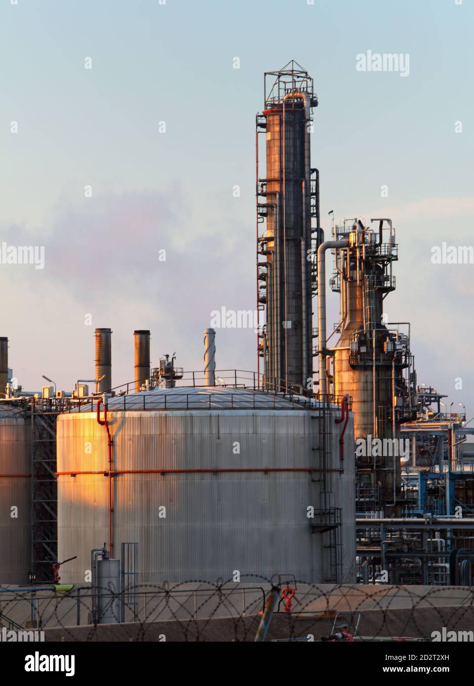 Factory with air pollution, Oil industry Stock Photo - Alamy