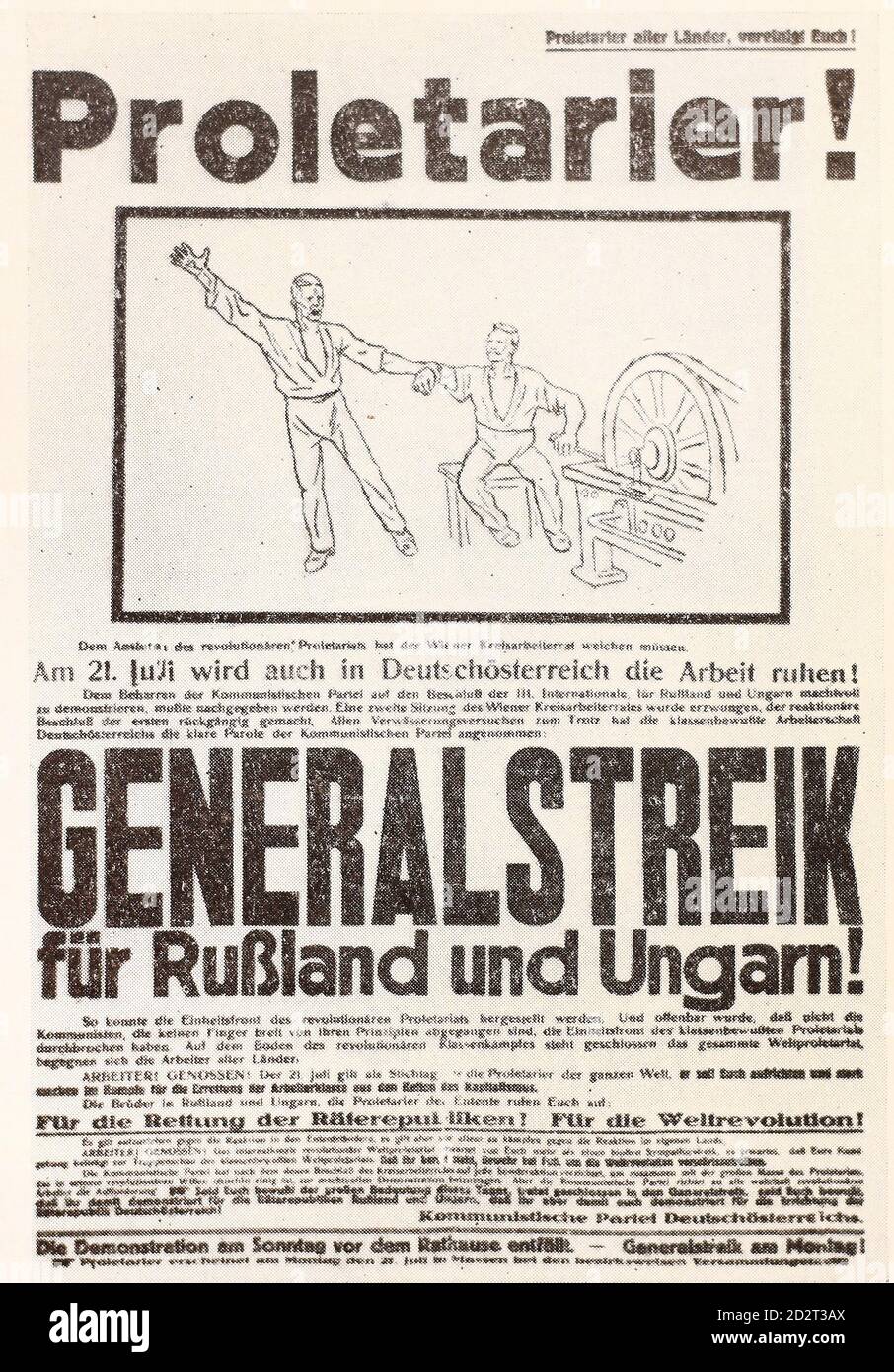Call of the Austrian Communist Party for a general strike of solidarity ...