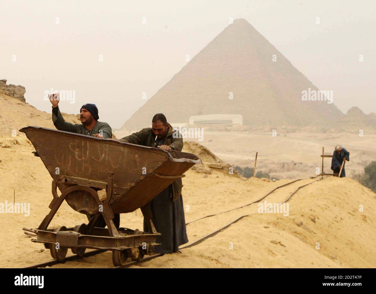Pyramids giza excavation hi-res stock photography and images - Alamy