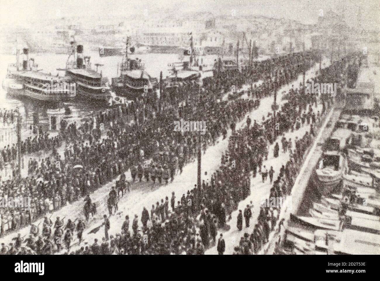 The entry of the Turkish army into Istanbul on October 6, 1923 Stock ...