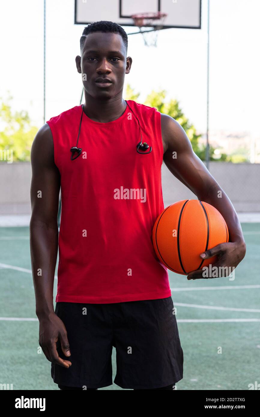 Black basketball player standing in hi-res stock photography and images ...