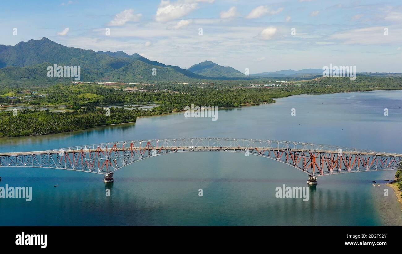 Samar, Philippines. The San Juanico Bridge connects Samar and Leyte ...