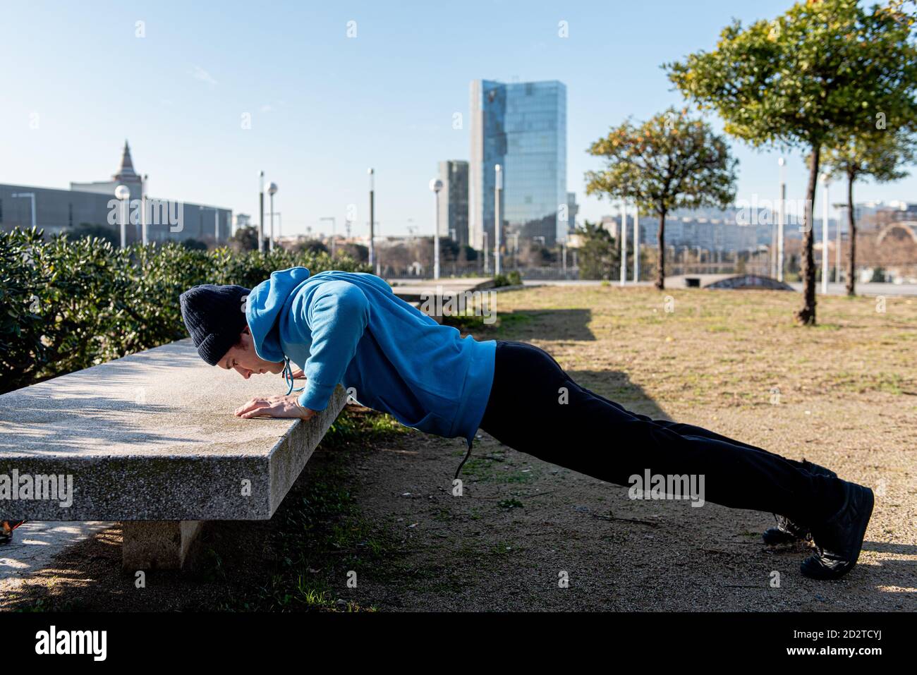Man Push Ups Bench High Resolution Stock Photography and Images - Alamy