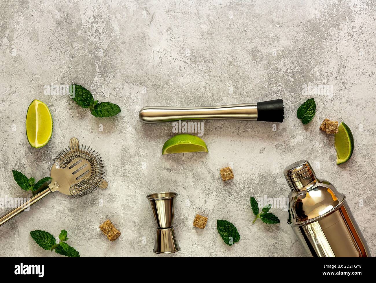 Cocktail making tools on bar hi-res stock photography and images - Alamy