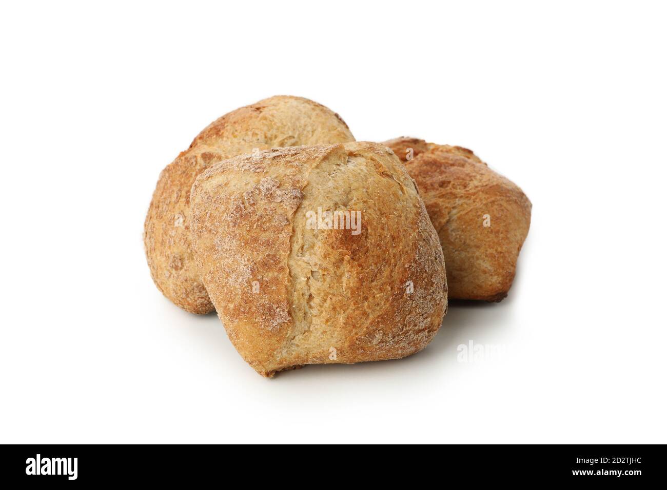 Fresh baked buns isolated on white background Stock Photo - Alamy