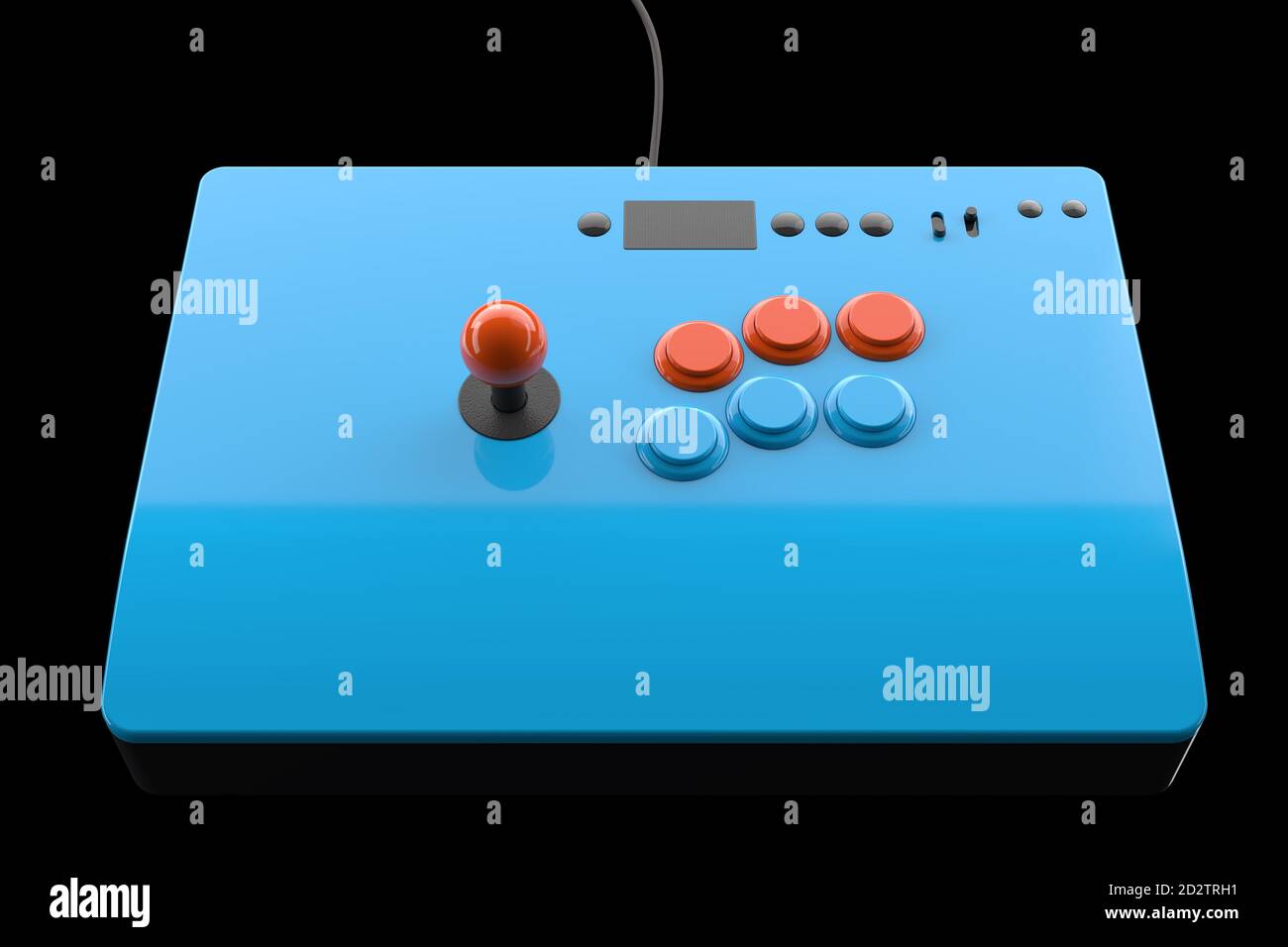 Vintage arcade stick with joystick and tournament-grade buttons Stock ...