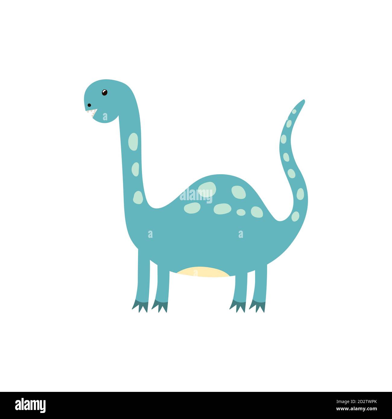 Cute dinosaur in cartoon style. Dino isolated element Stock Vector ...