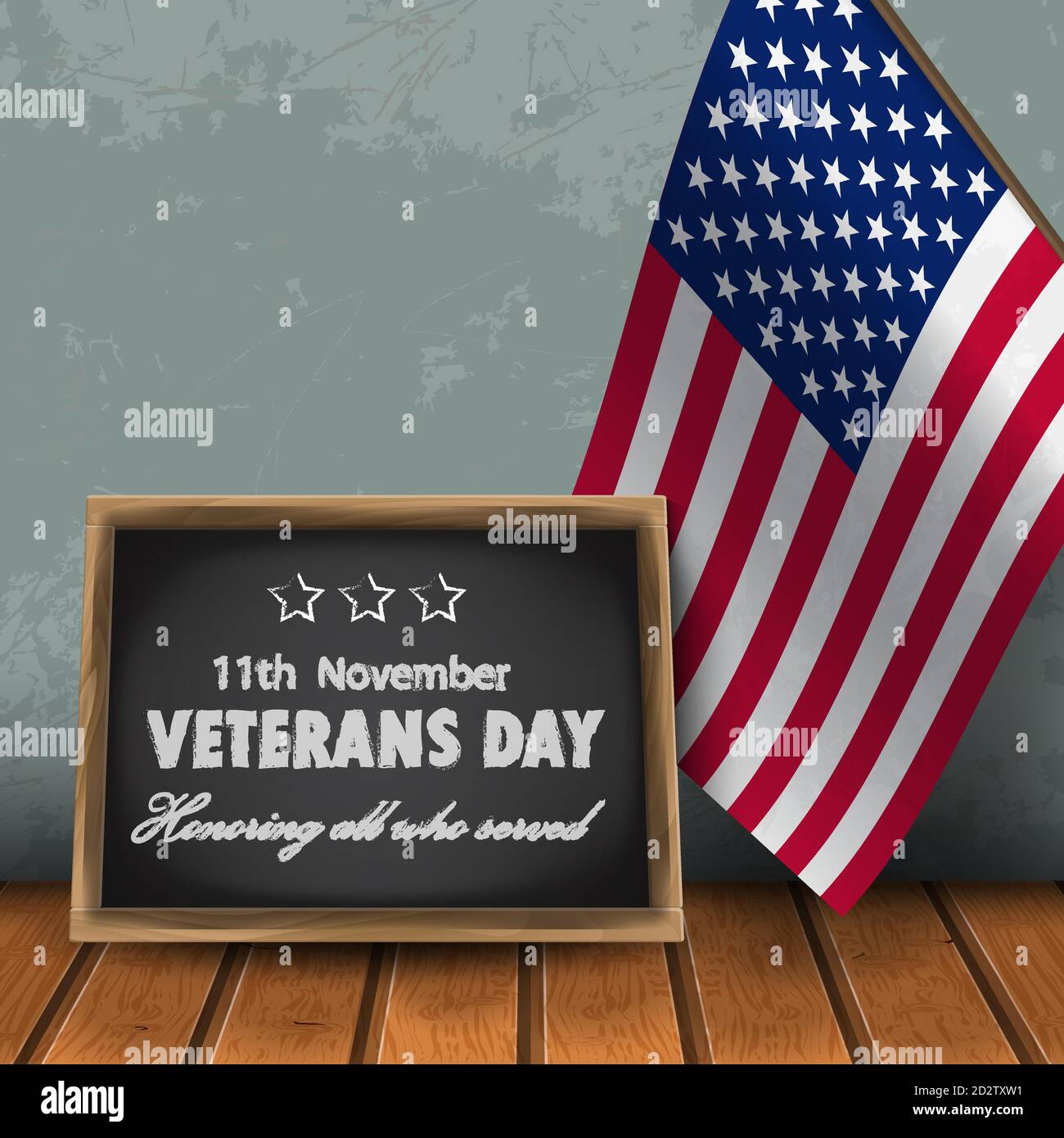 Veterans day greeting illustration Stock Vector Images - Alamy