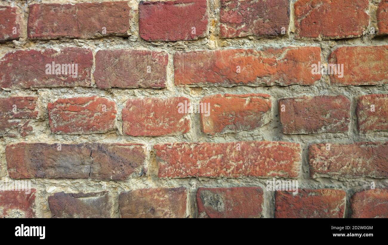 red brick wall close up Stock Photo - Alamy
