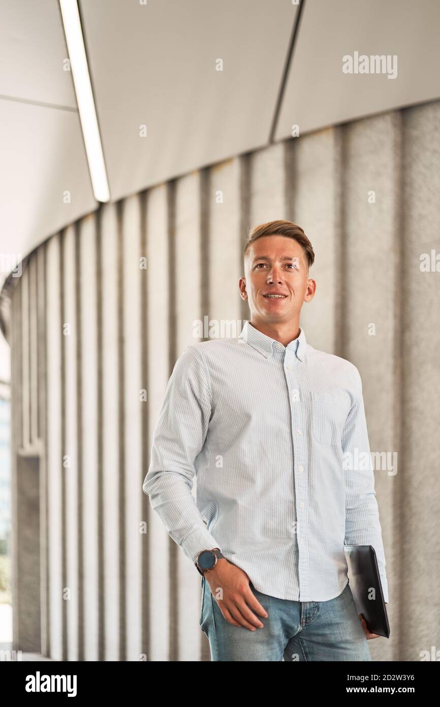 Smart clever man standing hi-res stock photography and images - Alamy