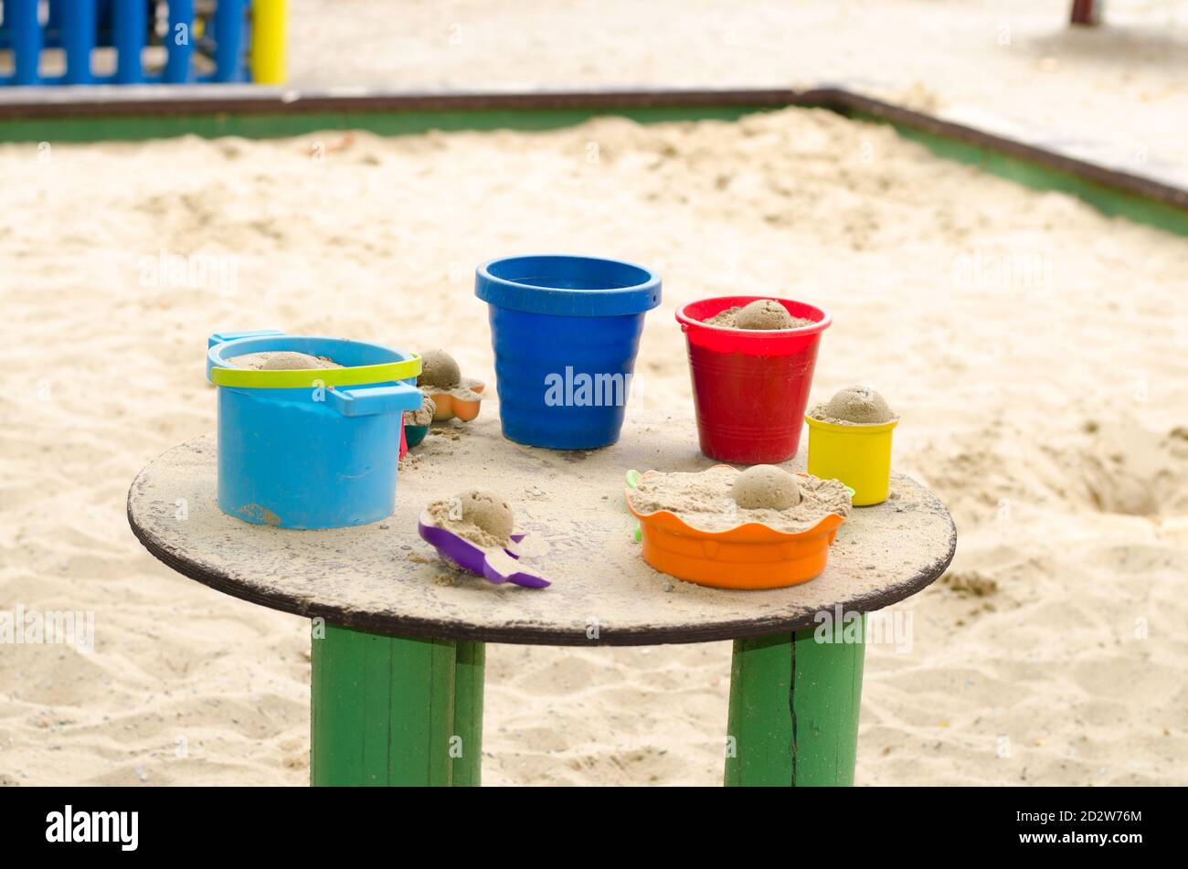 group of colorful shapes on playground Stock Photo - Alamy