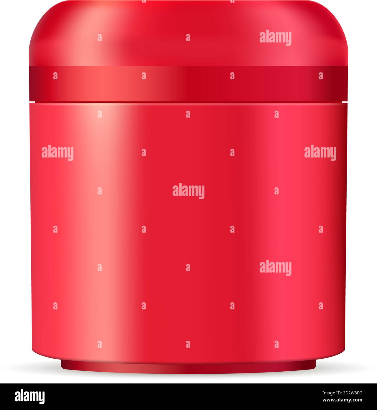 Red round cosmetic jar mockup for cream, ointment, powder and other ...
