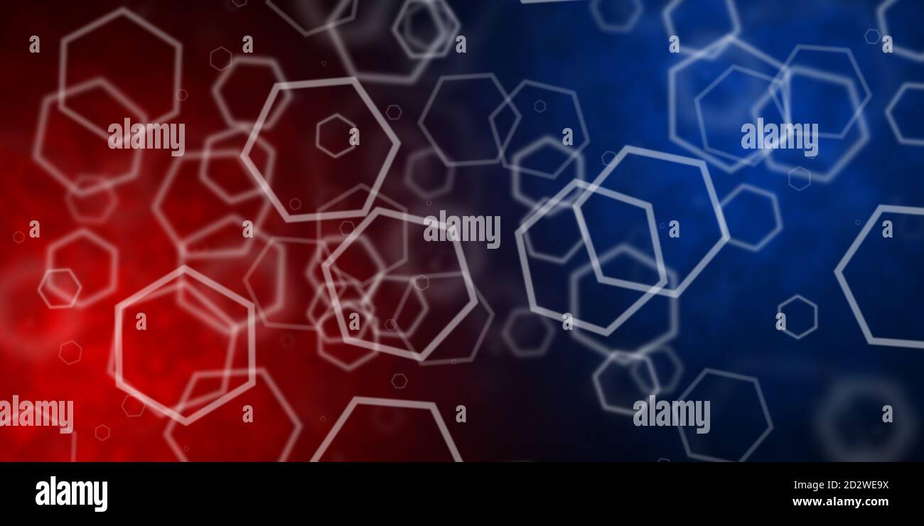 Hexagon shapes red abstract hi-res stock photography and images - Alamy