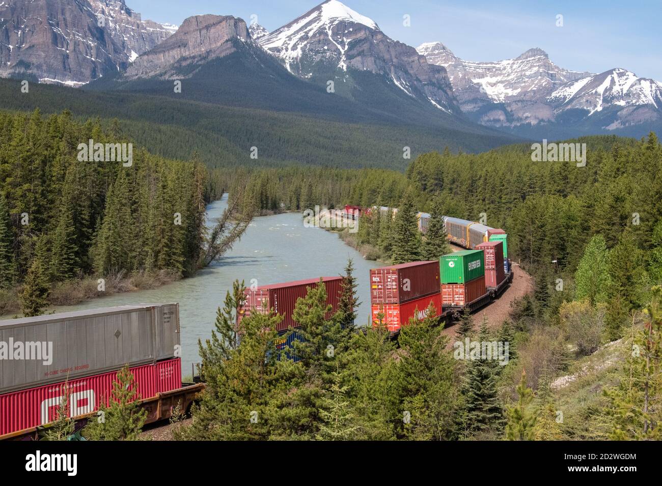 June 2, 2019. Banff National Park, Alberta, Canada. Canadian Pacific ...