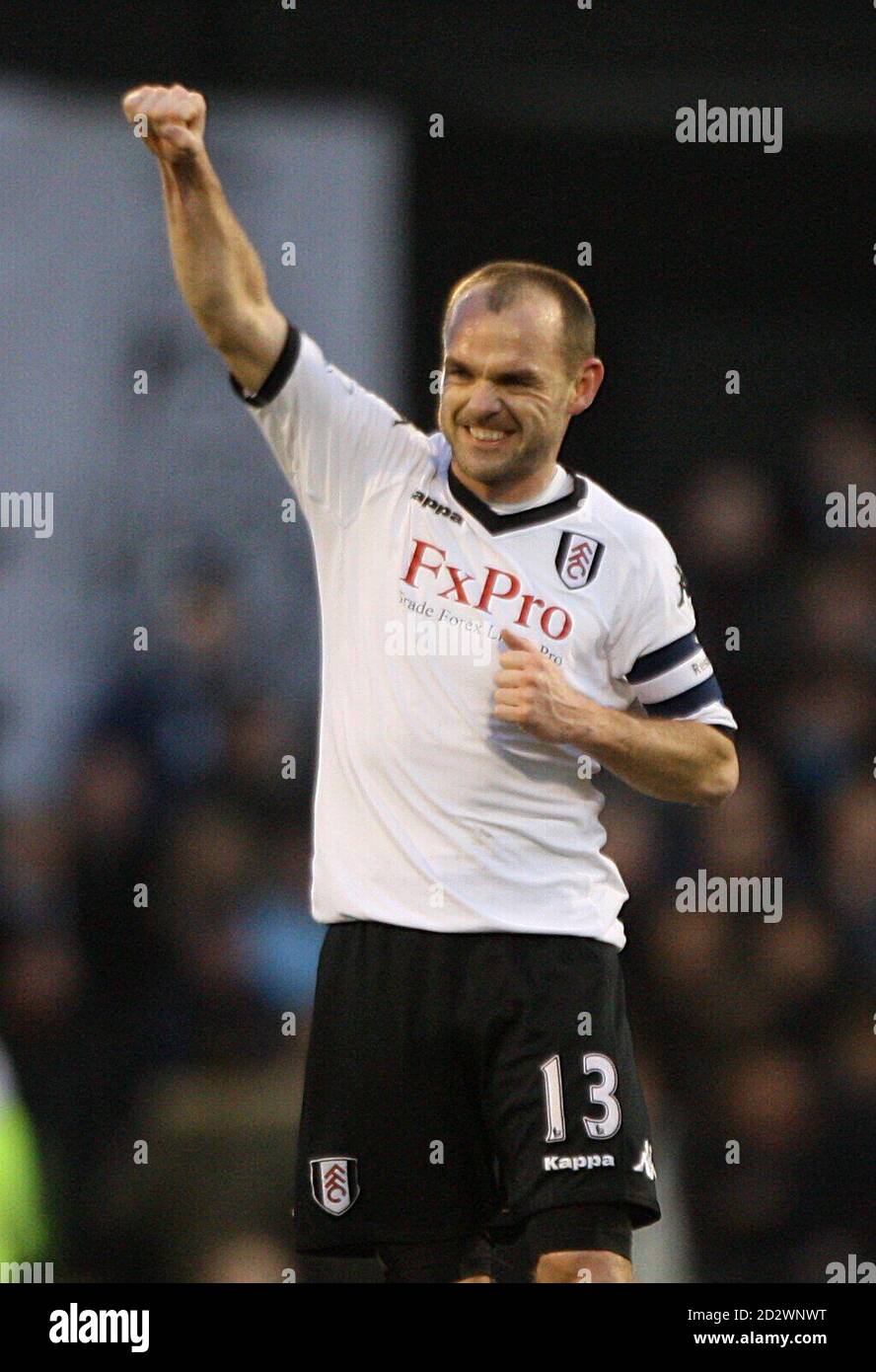 Fulham's Danny Murphy celebrates after scoring their second goal from ...